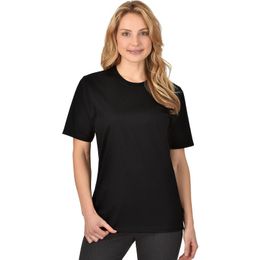TRIGEMA T-Shirt »T-Shirt aus 100% Baumwolle« 1 Stk. tlg. schwarz L L Ärmel mit Bündchen