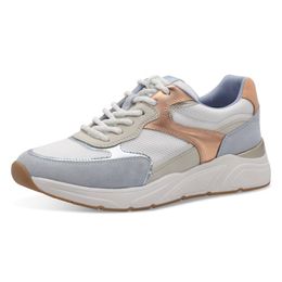 Tamaris Plateausneaker, Freizeitschuh, Halbschuh, Schnürschuh mit gepolstertem Schaftrand hellblau kombiniert 39 39 Trendiger Plateausneaker im...
