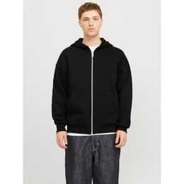 Jack & Jones Jack & Jones Damen Kapuzensweatjacke &raquo;JJEURBAN EDGE SWEAT ZIP HOOD NOOS&laquo; mit Rippb&uuml;ndchen schwarz XXL