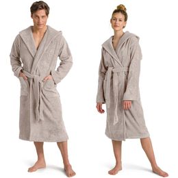 Möve MÖVE Unisex-Bademantel »Superwuschel Kapuze, ideal für Sauna & Spa, Hotelbademantel« 1 Stk. tlg., in Uni cashmere L Länge: 120 cm Aus reiner...