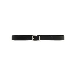 Gant Ledergürtel »LOGO LEATHER BELT«, mit silberner Schnalle, Dornschließe, 100% Echt Leder, Langlebig BLACK