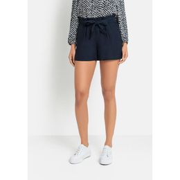 Lascana Shorts im Paperbag-Stil, Leinenmix, Schlupfhose, Sommerhose marine 46 - N-Gr N-Gr 46 Bequeme Schlupfform