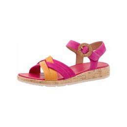 Tamaris Riemchensandale »Sandalen Leder« Fuchsia 42 42 Verschluss: Klettverschluss