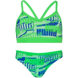 Puma Bustier-Bikini Set, 2 Stk. tlg. mit allover Logoprint green-combo 116 - N-Gr N-Gr 116 Bikini von Puma