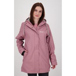 DEPROC Active Regenjacke »Friesennerz ELLESMERE WOMEN« auch in Großen Größen erhältlich lila 46 (L) 46 (L) Urbaner Regenmantel mit edlem Futter aus...