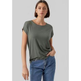 Véro Moda VERO MODA Rundhalsshirt »VMAVA PLAIN SS TOP GAJRS NOOS« Laurel Wreath XL XL Kurzarm-Design, ideal für warme Tage oder als Layering-Basis