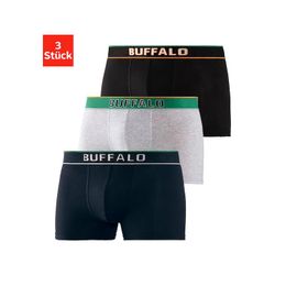 Buffalo Boxer »Boxershorts für Herren« Packung, 3 Stk. tlg., aus Baumwoll-Mix grau-meliert, navy, schwarz S - 3 Stk. 3 Stk. S Buffalo Boxershorts...