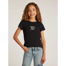 Calvin Klein Jeans Rundhalsshirt »HANDWRITING LOGO SS SLIM T-SHIRT« für Kinder bis 16 Jahre mit Logoschriftzug Ck Black 6 (116) 6 (116) T-Shirt von...