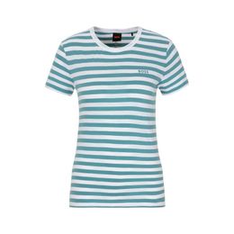 BOSS Orange T-Shirt »C_Esla_Striped« Premium Damenmode, im gestreiften Design Bright Blue 430 XL (42) XL (42) Shirt von BOSS Orange Womenswear