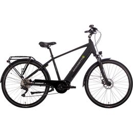 Saxonette Damen SAXONETTE &raquo;Premium Sport (Diamant)&laquo; 10 Gang Kettenschaltung Mittelmotor 250 W Pedelec, Elektrofahrrad f&uuml;r Herren schwarz