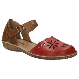 Josef Seibel Sandale &raquo;Rosalie 04&laquo; mit weichem Lederfutter rot-braun 41 41 Modische Sandale mit h&uuml;bschen Blumenintarsien