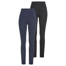 Boysen's BOYSEN'S Leggings mit Baumwolle NEUE FARBE marine + schwarz 48 - N-Gr N-Gr 48 Leggings von Boysen's im 2er-Pack