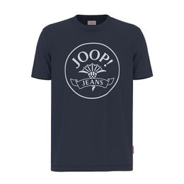 JOOP JEANS Kurzarmshirt »Aleko« mit Logoprint in Kontrastfarbe Dark Blue M M T-Shirt mit großem Logodruck von JOOP! Jeans