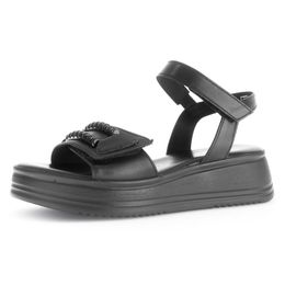 Gabor Sandalette »RHODOS«, Sommerschuh, Riemchensandale mit zwei Klettverschlüssen, G-Weite schwarz-black 36 36 Sandalette mit hübschen...
