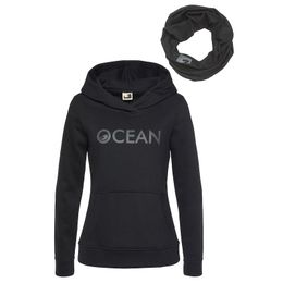 OCEAN SPORTSWEAR Kapuzensweatshirt »mit Multifunktionaler Tube Schal« Set, 2 Stk. tlg. basic geschnittene Passform, aus Baumwollmischung, mit...