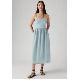 Levi's LEVI'S Spaghettikleid »ALESSIE BUSTIER DRESS« Eingrifftaschen Sommerkleid mit verstellbaren Trägern ROUNDED THE CORNER L (40) - N-Gr N-Gr L (40)...