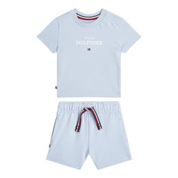 Tommy Hilfiger Shirt & Shorts »MONOTYPE TEE AND SHORT SET« Set, 2er, 2 Stk. tlg. mit Logo Breezy Blue 68 Geschenkset Shirt + Short von Tommy Hilfiger