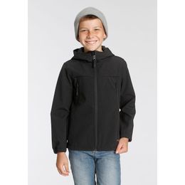 Icepeak Softshelljacke »KONAN JR« 1 Stk. tlg. mit Kapuze aus winddichtem und wasserabweisendem Material schwarz 164 164 Softshelljacke KONAN von...