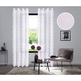 Home Affaire Gardine »Bisel« Ösen 1 Stk. tlg. blanc Obermaterial: 100% Polyester 145 cm