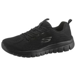 Skechers Sneaker »Graceful - Get Connected« Freizeitschuh, Halbschuh, Schnürschuh für die Maschinenwäsche geeignet schwarz uni 35 35 Obermaterial...