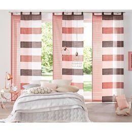 Home Wohnideen Schiebegardine &raquo;Sarnia&laquo; Schlaufen 1 Stk. tlg. inkl. Beschwerungsstange rot Voile, Polyester