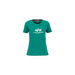 Alpha Industries T-Shirt »New Basic T-Shirt BL W« jungle green L L Single Jersey Stoff