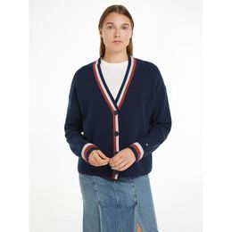 Tommy Hilfiger Strickjacke »GLOBAL STP WOOL CASH CARDIGAN« Global Serie TH WOMEN, mit Global Stripe Desert Sky XXXL(46) XXXL(46) Cardigan von Tommy...