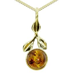 OSTSEE-SCHMUCK Kette mit Anhänger »Kette mit Anhänger Blüte Kette mit Anhänger Blüte« 42cm Schöner Anhänger aus Gold 333/000