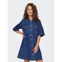 Only Jeanskleid »ONLBELLE S/S BUTTON DRESS DNM GUA NOOS« Brusttaschen Dark Blue Denim XL - N-Gr N-Gr XL Kurzes Denim Kleid von Only