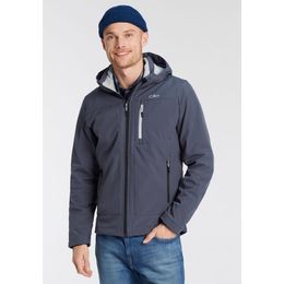 CMP Softshelljacke »MAN JACKET ZIP HOOD« 1 Stk. tlg. mit Kapuze titanio-allu 58 58 Softshelljacke von CMP