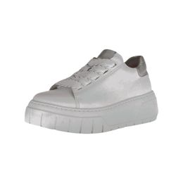 Gabor Sneaker »Sneaker Leder« Weiß/Silber 35,5 35,5 Verschluss: Schnürung