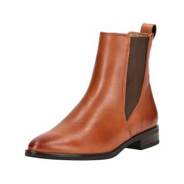 Paul Green Stiefelette »Stiefelette Leder/Textil« Cognac 36 36 Verschluss: Schlupfschuh