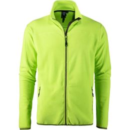 DEPROC Active Fleecejacke &raquo;KIRKVALE II MEN&laquo; weiche Fleecejacke in traditioneller Optik limette XXL XXL Leichte Basic-Fleecejacke mit Stehkragen