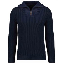 Ragman Longpullover Marineblau LT LT Troyer-Kragen