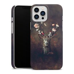 DeinDesign iPhone 13 Pro Max Handy Premium Case Smartphone Handyh&uuml;lle Schutzh&uuml;lle matt Reindeer Flowers Rehe Premium Case