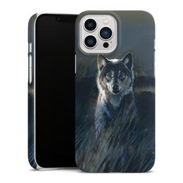 DeinDesign iPhone 13 Pro Max Handy Premium Case Smartphone Handyh&uuml;lle Schutzh&uuml;lle matt Wolf Painting Nature Premium Case