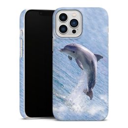 DeinDesign iPhone 13 Pro Max Handy Premium Case Smartphone Handyh&uuml;lle Schutzh&uuml;lle matt Wale Ocean Dolphin Premium Case