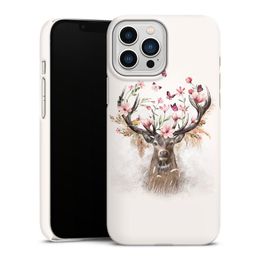 DeinDesign iPhone 13 Pro Max Handy Premium Case Smartphone Handyh&uuml;lle Schutzh&uuml;lle matt Deer Flowers Animals Premium Case