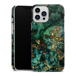 DeinDesign iPhone 13 Pro Max Handy Premium Case Smartphone Handyh&uuml;lle Schutzh&uuml;lle matt Muster Glitzer Marble Premium Case