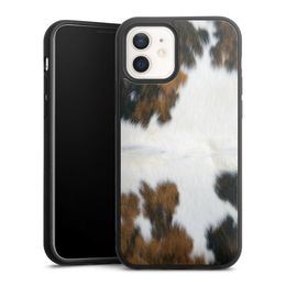 DeinDesign iPhone 12 Handy Gallery Case Handyhülle 9H Gehärtetes Glas Rückseite Hülle Cow Skin Fur Cow Gallery Case