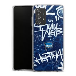 DeinDesign Galaxy A52s 5G Handy Silikon H&uuml;lle Case transparent Handyh&uuml;lle Hertha Bsc Graffiti Official Licensed Product Silikon Case