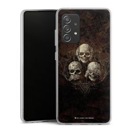 DeinDesign Galaxy A52s 5G Handy Silikon H&uuml;lle Case transparent Handyh&uuml;lle Gothic Art Skulls Silikon Case