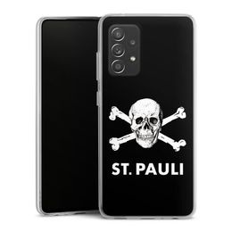 DeinDesign Galaxy A52s 5G Handy Silikon H&uuml;lle Case transparent Handyh&uuml;lle Totenkopf Official Licensed Product Fc St. Pauli Silikon Case