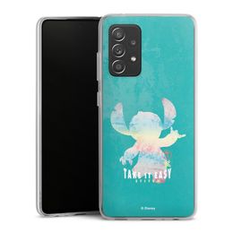 DeinDesign Galaxy A52s 5G Handy Silikon H&uuml;lle Case transparent Handyh&uuml;lle Official Licensed Product Disney Lilo & Stitch Silikon Case