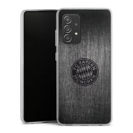 DeinDesign Galaxy A52s 5G Handy Silikon H&uuml;lle Case transparent Handyh&uuml;lle Metallic Look Fcb Fc Bayern M&uuml;nchen Silikon Case