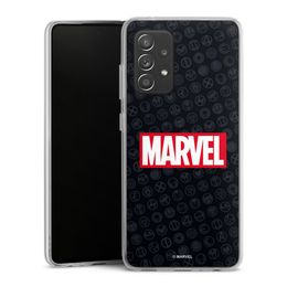 DeinDesign Galaxy A52s 5G Handy Silikon H&uuml;lle Case transparent Handyh&uuml;lle Comic Logo Marvel Silikon Case