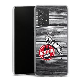 DeinDesign Galaxy A52s 5G Handy Silikon H&uuml;lle Case transparent Handyh&uuml;lle 1. Fc K&ouml;ln Official Licensed Product Wooden Look Silikon Case