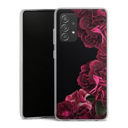 DeinDesign Galaxy A52s 5G Handy Silikon H&uuml;lle Case transparent Handyh&uuml;lle Vintage Rose Pink Silikon Case
