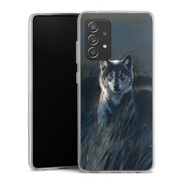 DeinDesign Galaxy A52s 5G Handy Silikon H&uuml;lle Case transparent Handyh&uuml;lle Wolf Painting Nature Silikon Case