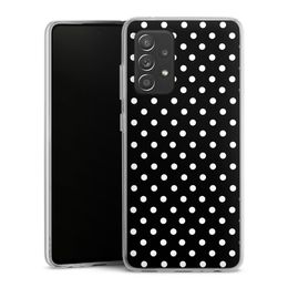 DeinDesign Galaxy A52s 5G Handy Silikon H&uuml;lle Case transparent Handyh&uuml;lle Points Polka Dots Retro Silikon Case